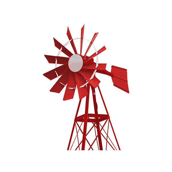 Outdoor Water Solutions 20′ 3 Legged Powder Coated Windmill Red White ...